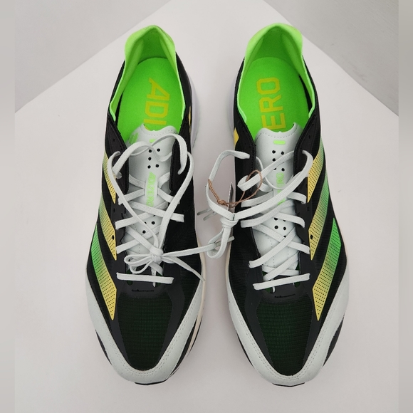 adidas | Shoes | Adidas Adizero Adios 7 Running Shoes Black Solar Green ...